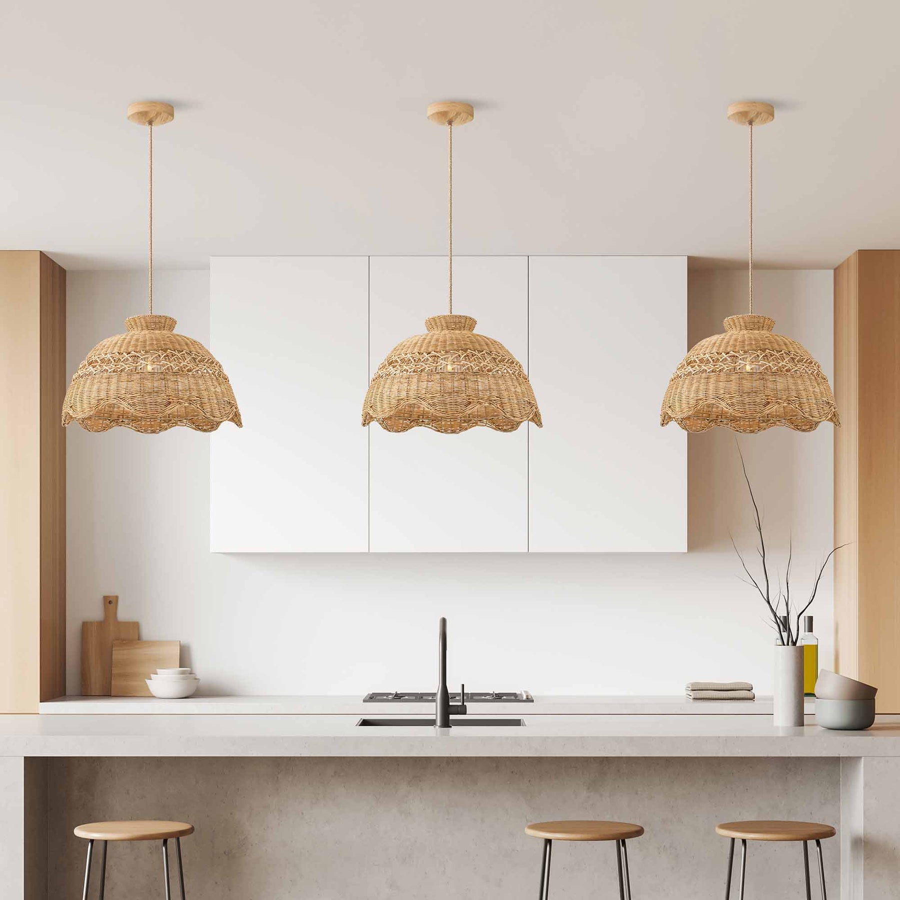 Le Perle Rattan Pendant Light